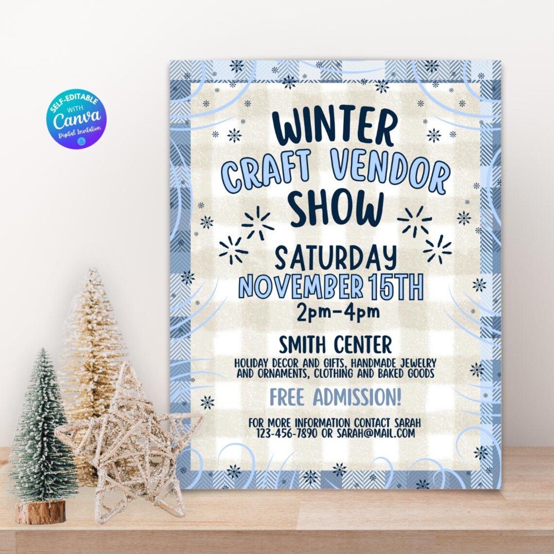 Editable Christmas Market Flyer Winter Festival Flyer Winter Carnival ...