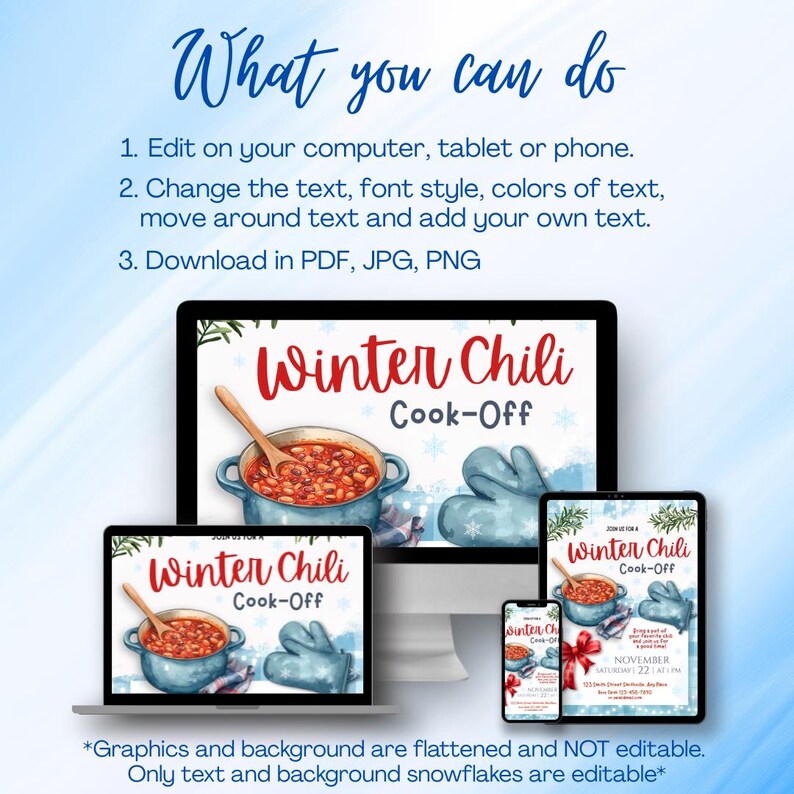 Editable Chili Cook off Party Invitation Spirit Week Event Cooking ...