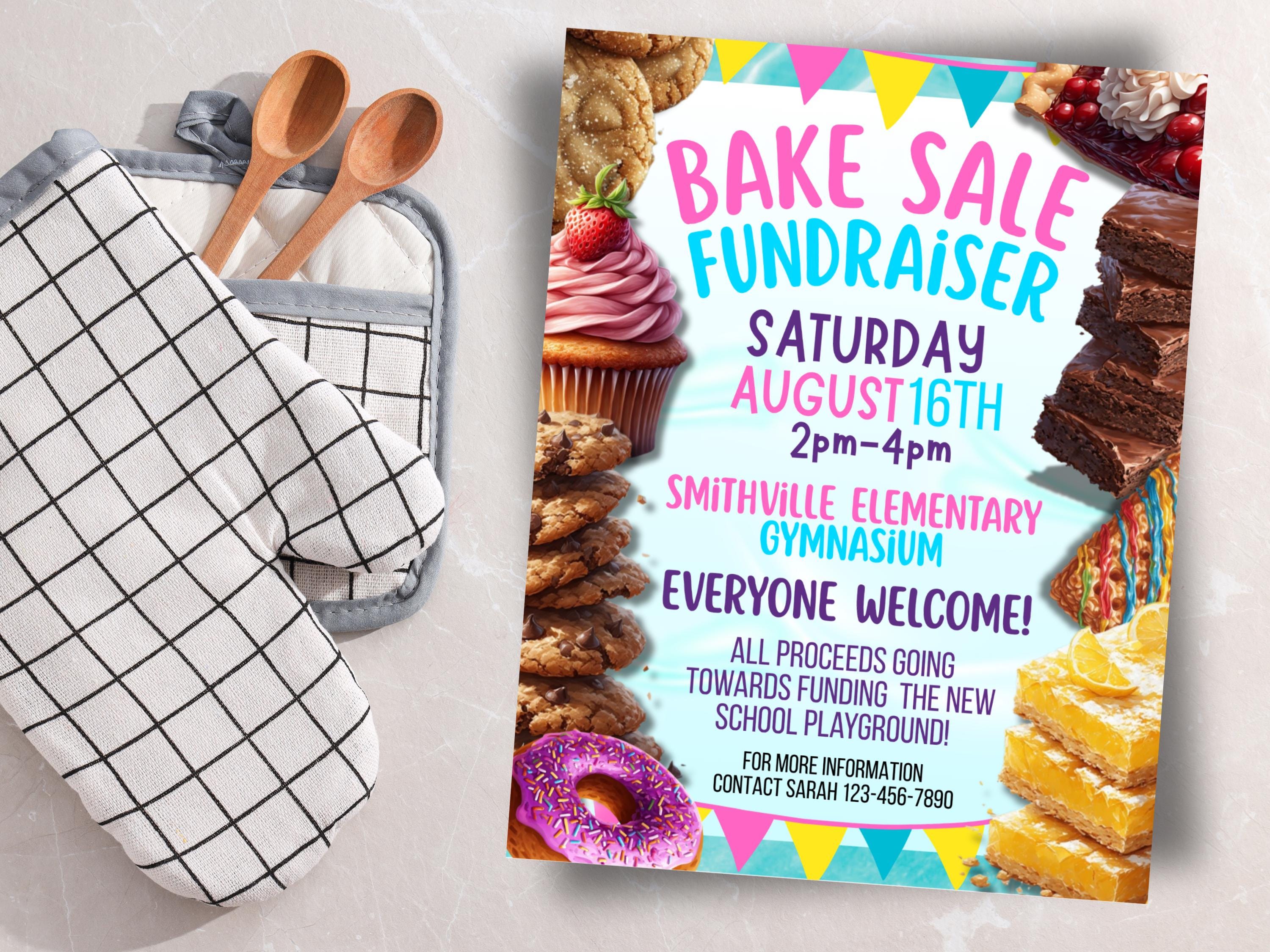 Bake Sale Fundraiser Flyer Bake Sale Flyer Printable Bake Sale ...