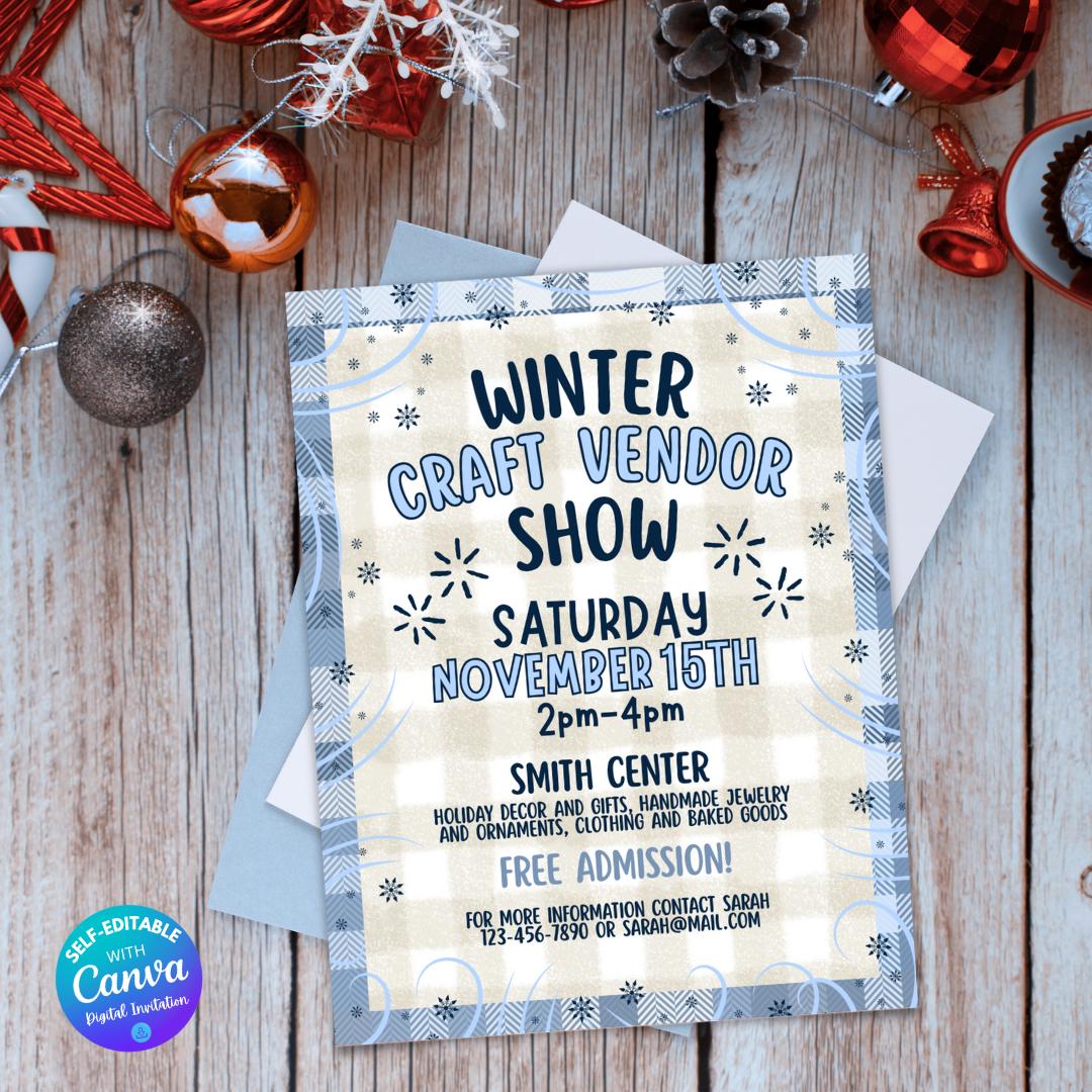 Editable Christmas Market Flyer Winter Festival Flyer Winter Carnival ...