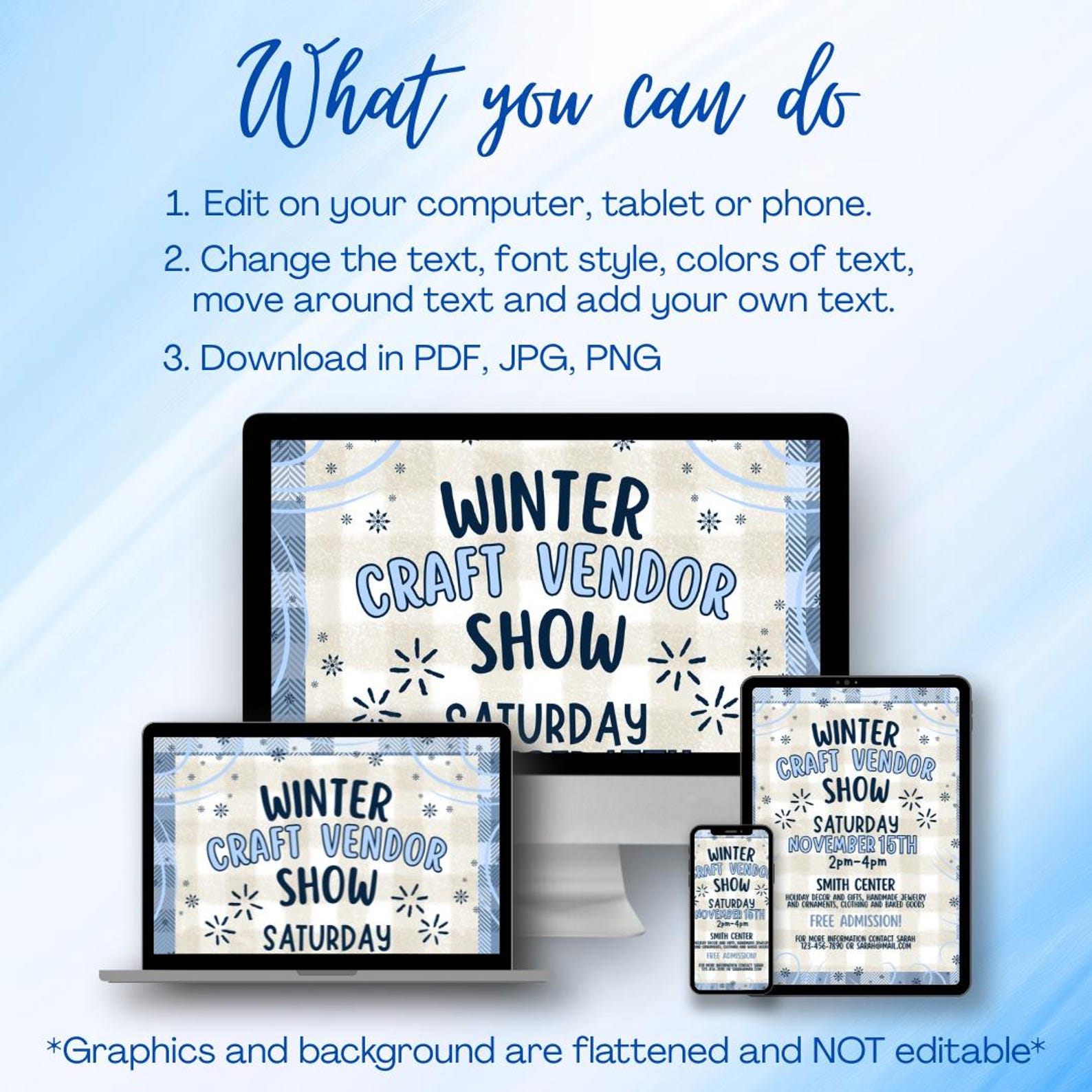 Editable Christmas Market Flyer Winter Festival Flyer Winter Carnival ...