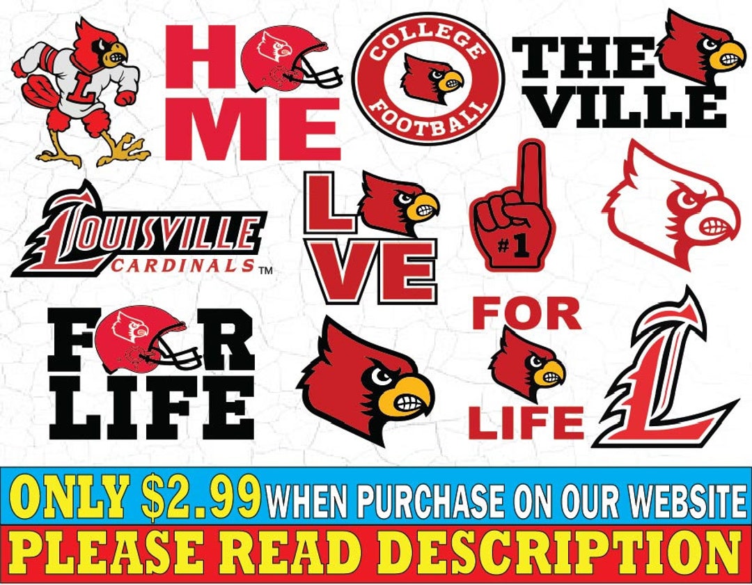 Louisville-cardinals Football Team Svg Louisville-cardinals - Etsy
