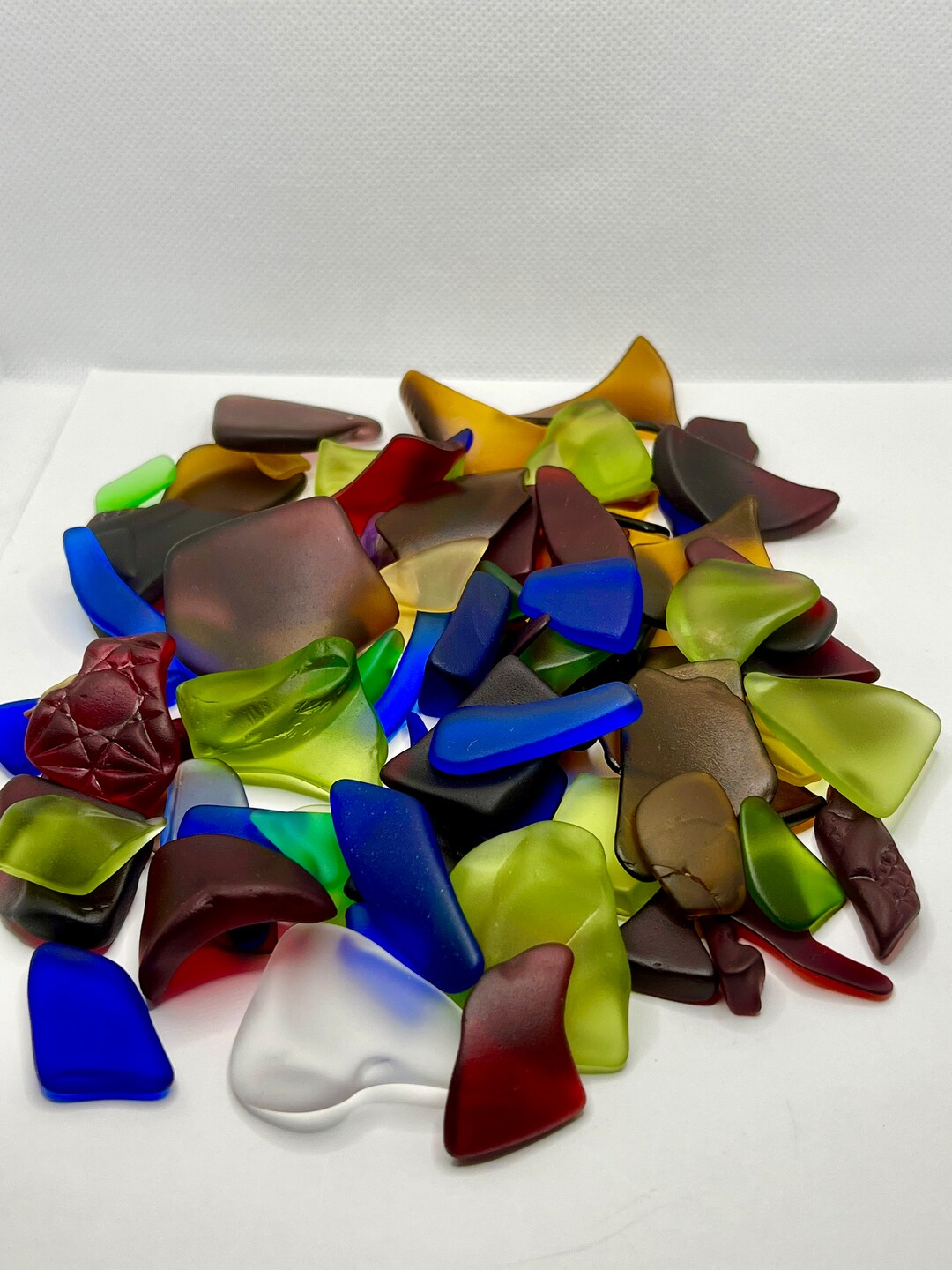 Colorful Tumbled Sea Glass for Crafts, Jewelry Making, Decor, and Beach ...