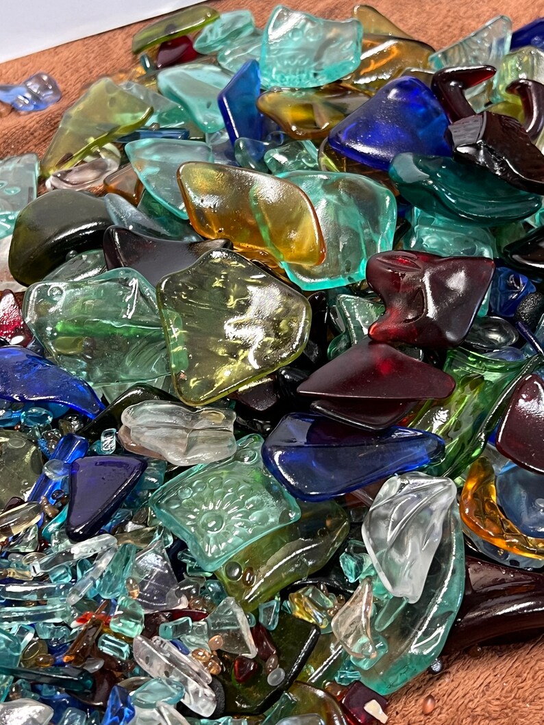 Shoreline Treasures: Mixed Sea Glass Art - Tumbled Beach Fragments for ...