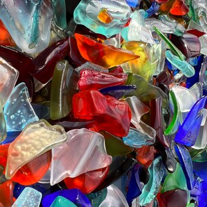 Shoreline Treasures: Mixed Sea Glass Art - Tumbled Beach Fragments for ...