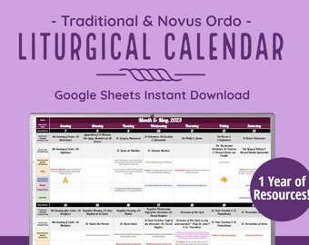 2023 Liturgical Calendar - Etsy