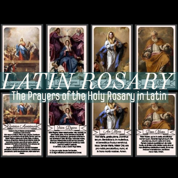 Rosary Printable Prayer Cards - Etsy