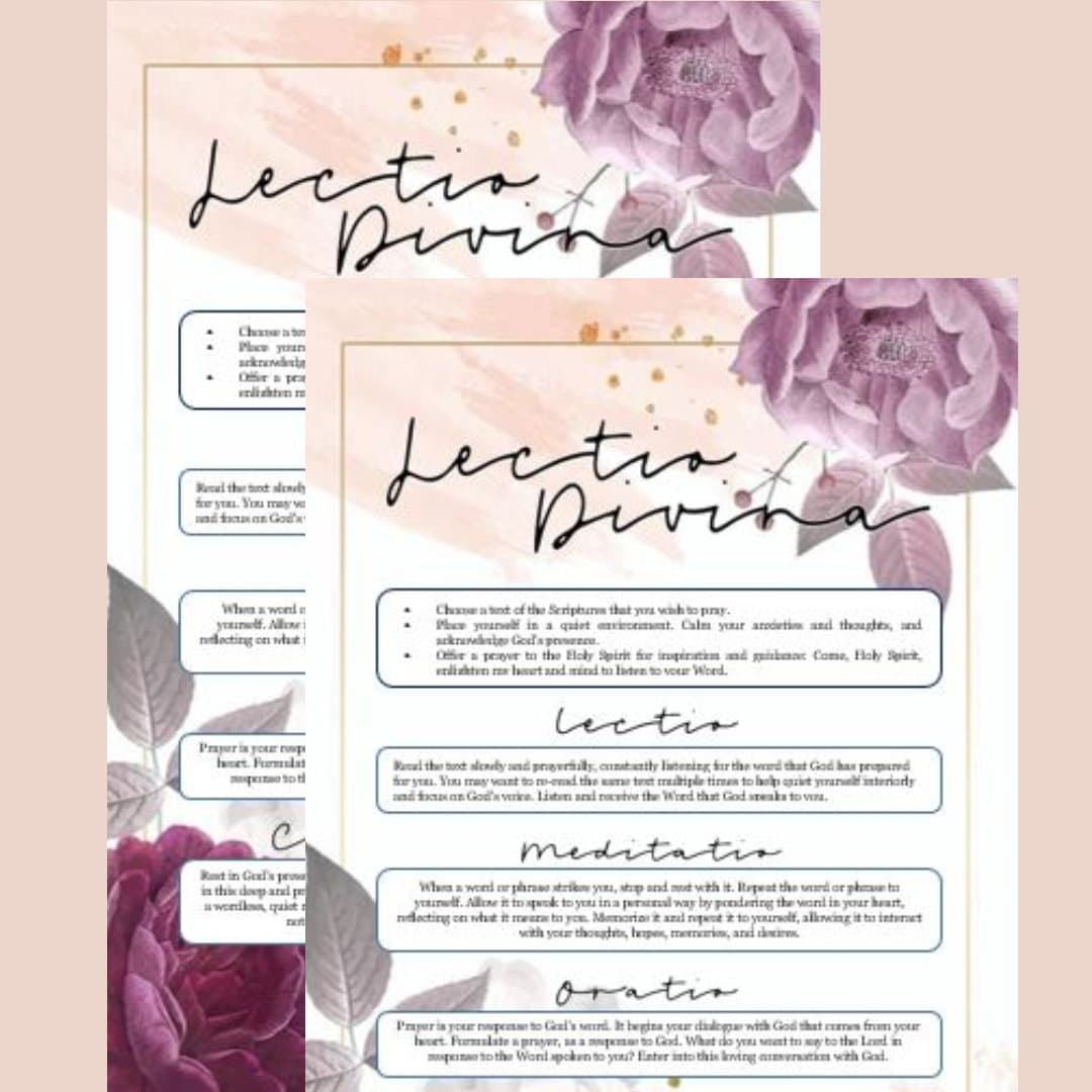 Lectio Divina Printable Guide: Digital Download | Etsy Ireland