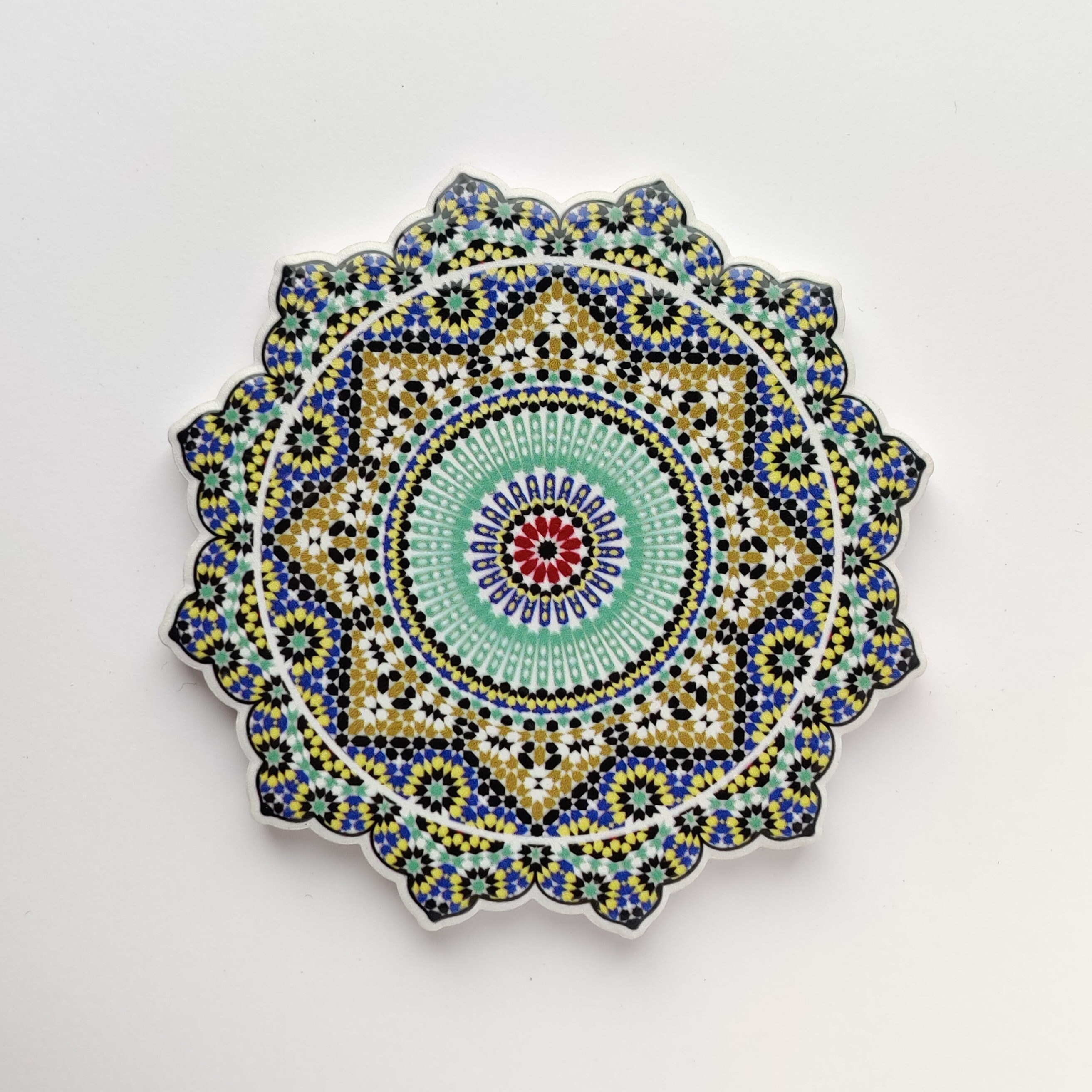 Colourful Elegant Shaped Ceramic Moroccan Design Coasters Geometric ...