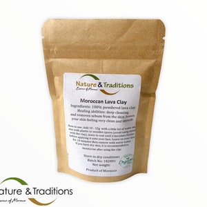 Moroccan Green/grey Lava Clay Atlas Mountain Mask Powder - 100g - Etsy