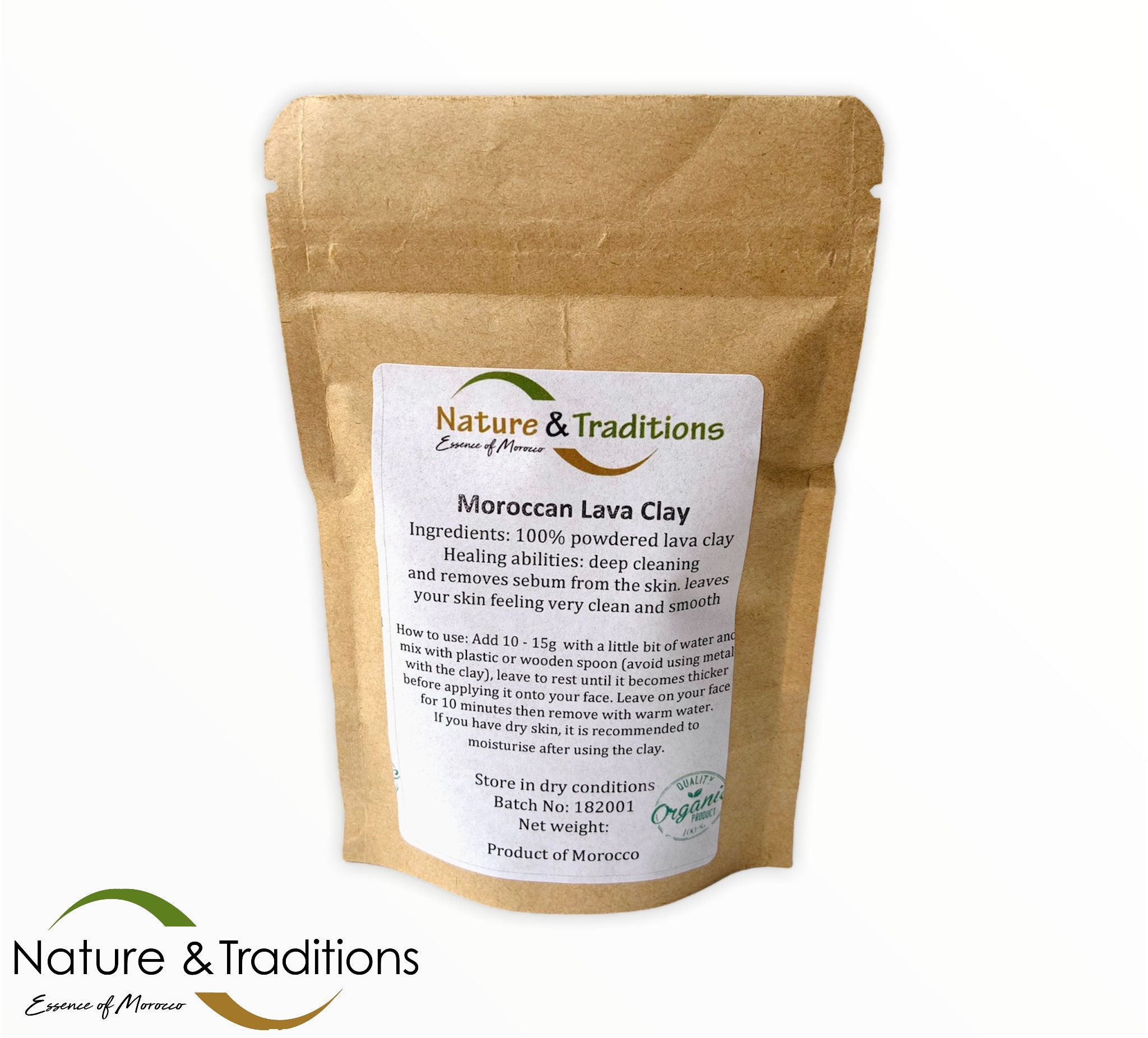 Moroccan Green/grey Lava Clay Atlas Mountain Mask Powder - 100g - Etsy