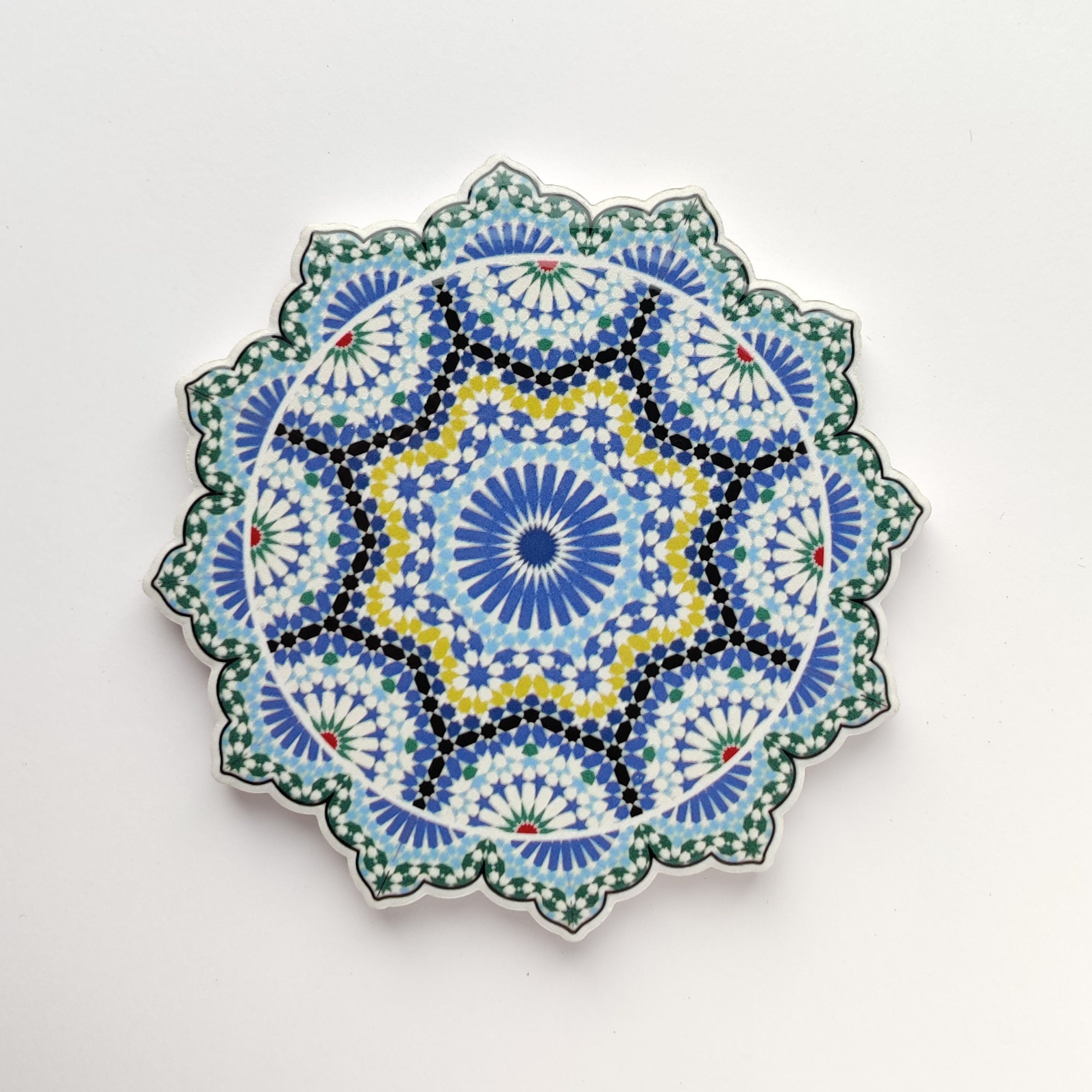 Colourful Elegant Shaped Ceramic Moroccan Design Coasters Geometric ...