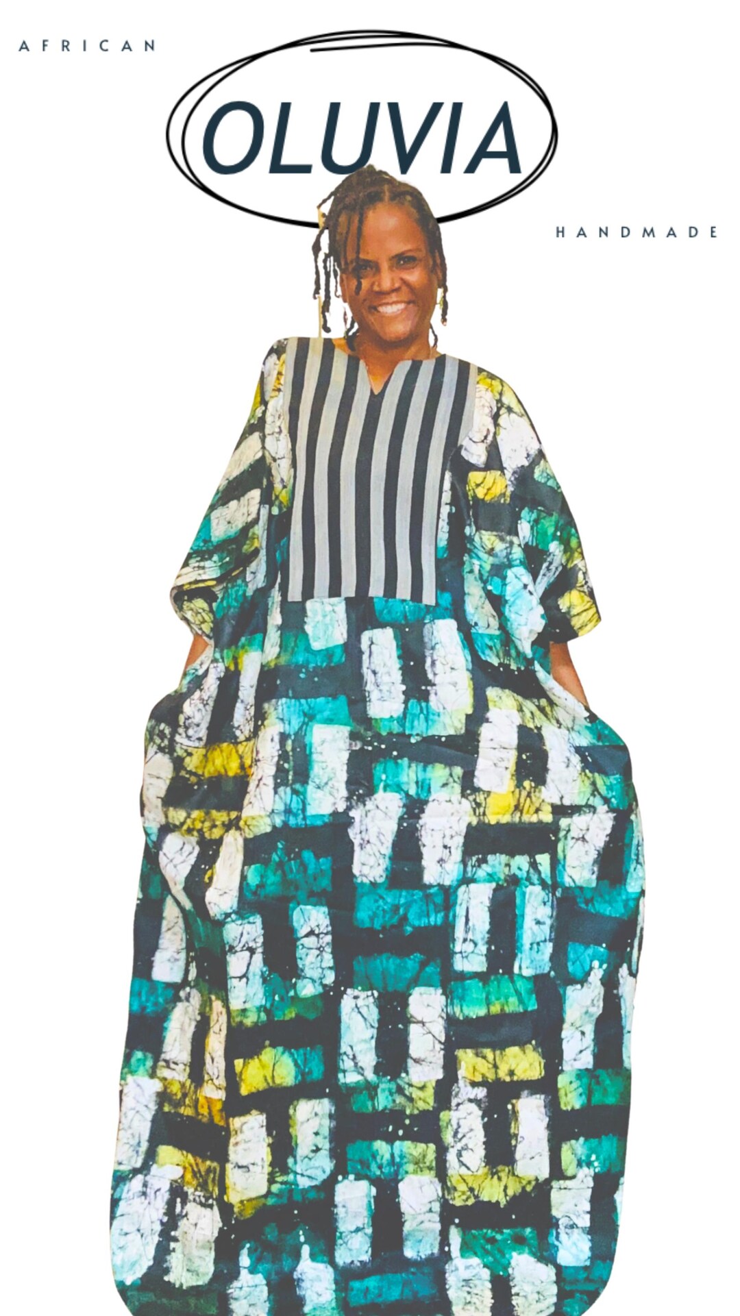 Handmade African Boubou Dress With Aso Oke Front - Etsy