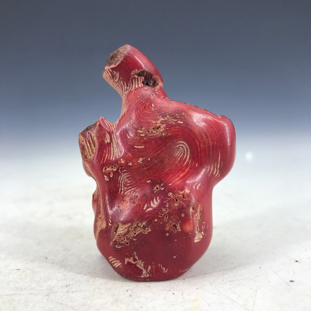 China Red Coral Hand-carved Natural Coral Branch - Etsy