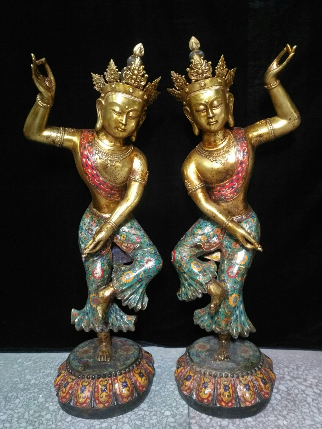 Chinese Antique Pure Copper Statue - Etsy