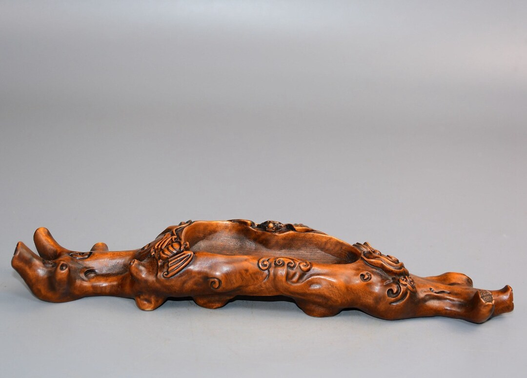 Chinese Antique Boxwood Pen Wash Decoration - Etsy