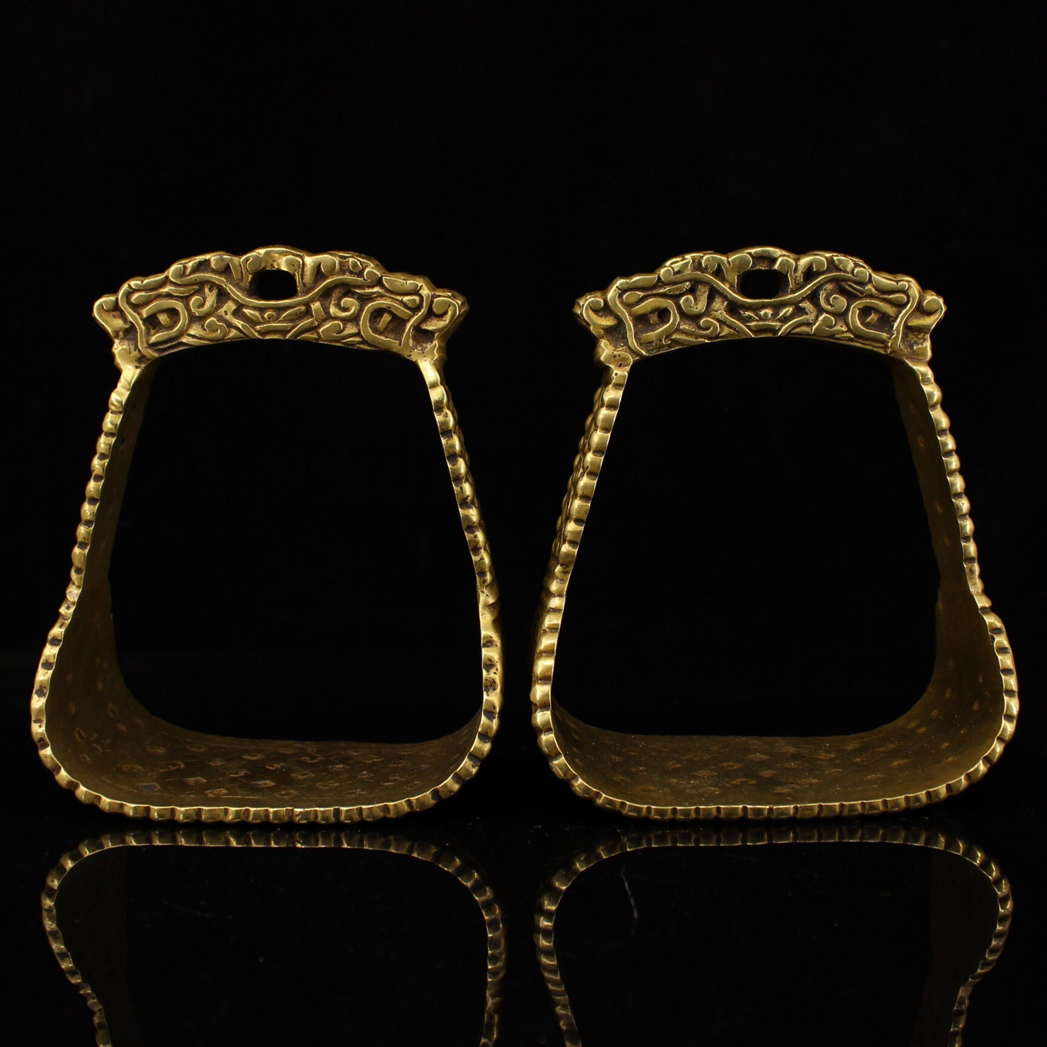 Chinese Antique Old Pure Copper Pure Handmade Stirrups.wn - Etsy