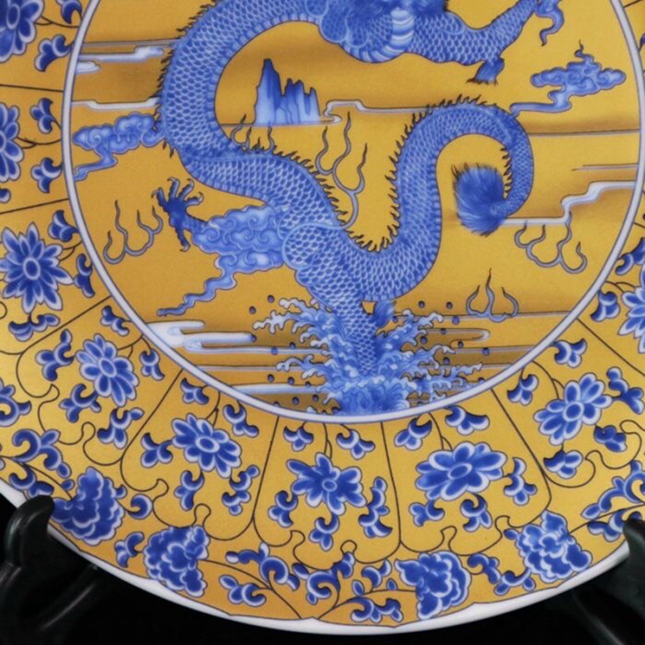 Ceramic Plate Hand-painted Blue and White Dragon Plate | Etsy