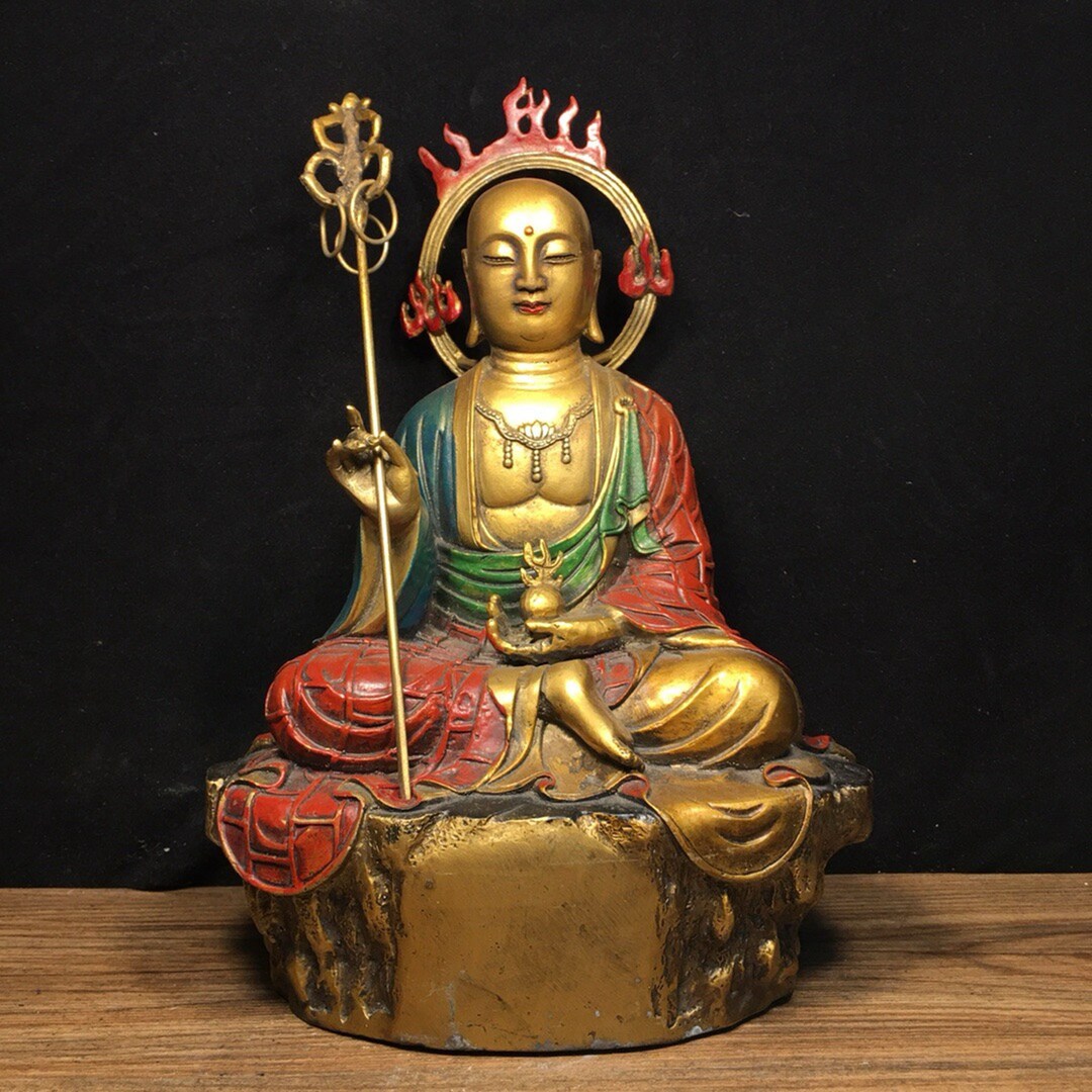 Chinese Antique Pure Copper Buddha Statue - Etsy