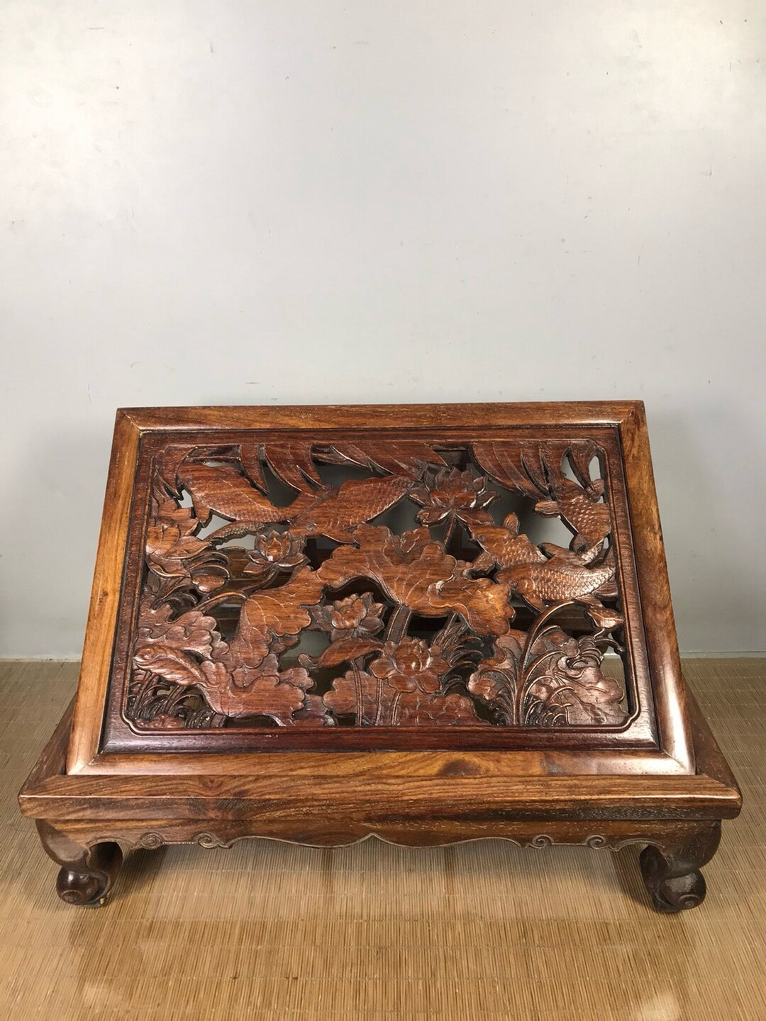 Chinese Antique Rosewood Bookshelf - Etsy