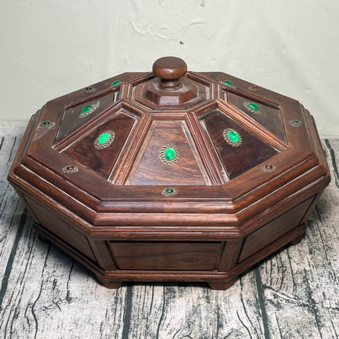 Chinese Antique Sandalwood Eight Treasure Box - Etsy