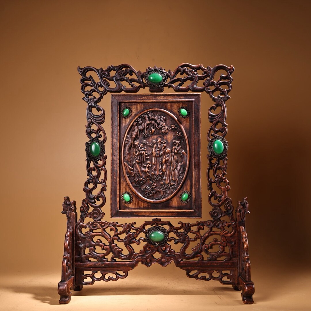 Chinese Antique Boxwood Screen - Etsy