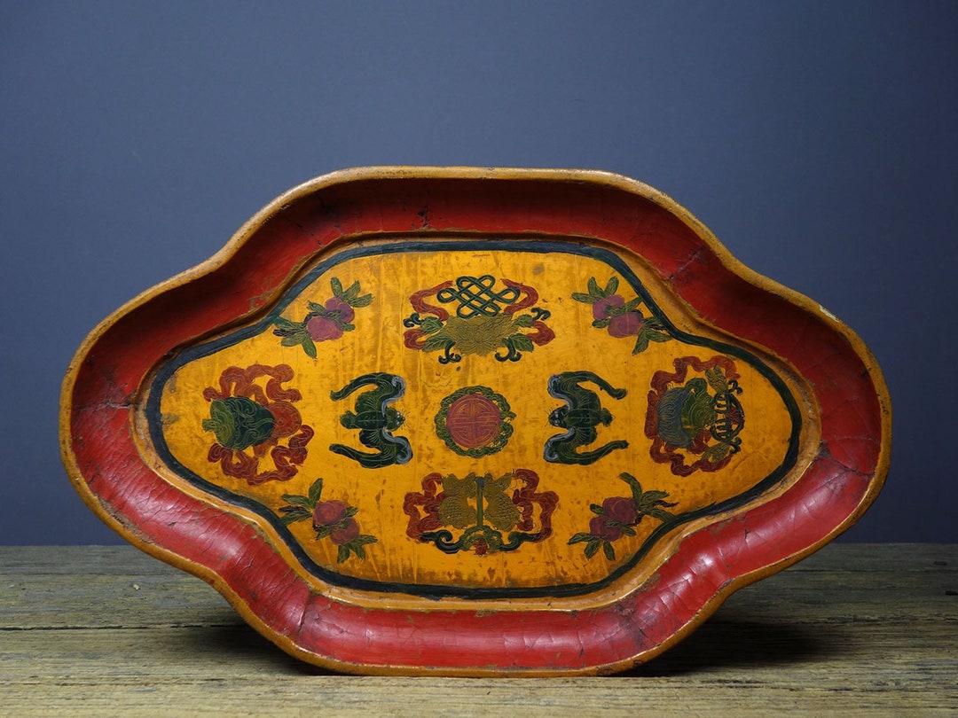 Chinese Antique Lacquerware Plates - Etsy