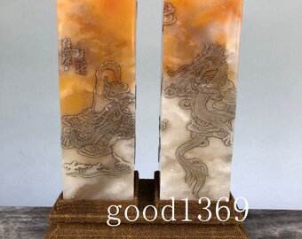 Hand-carved Bird's Nest Shoushan Stone Furong Stone Seal\u2014004 Craft ...