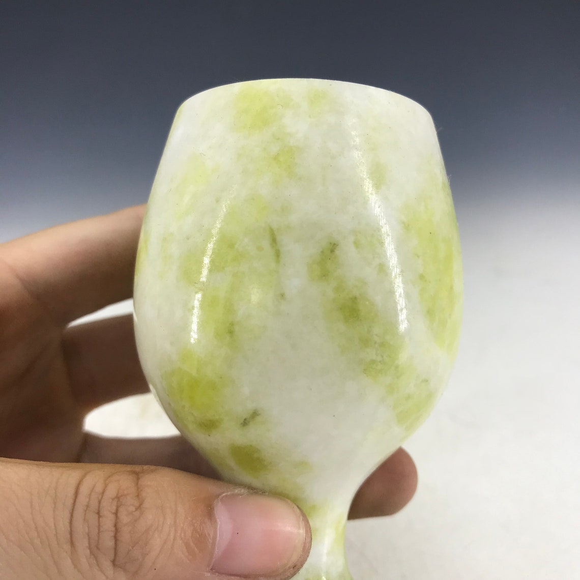 Natural Jade Wine Glasses Made by Hand in China | Etsy