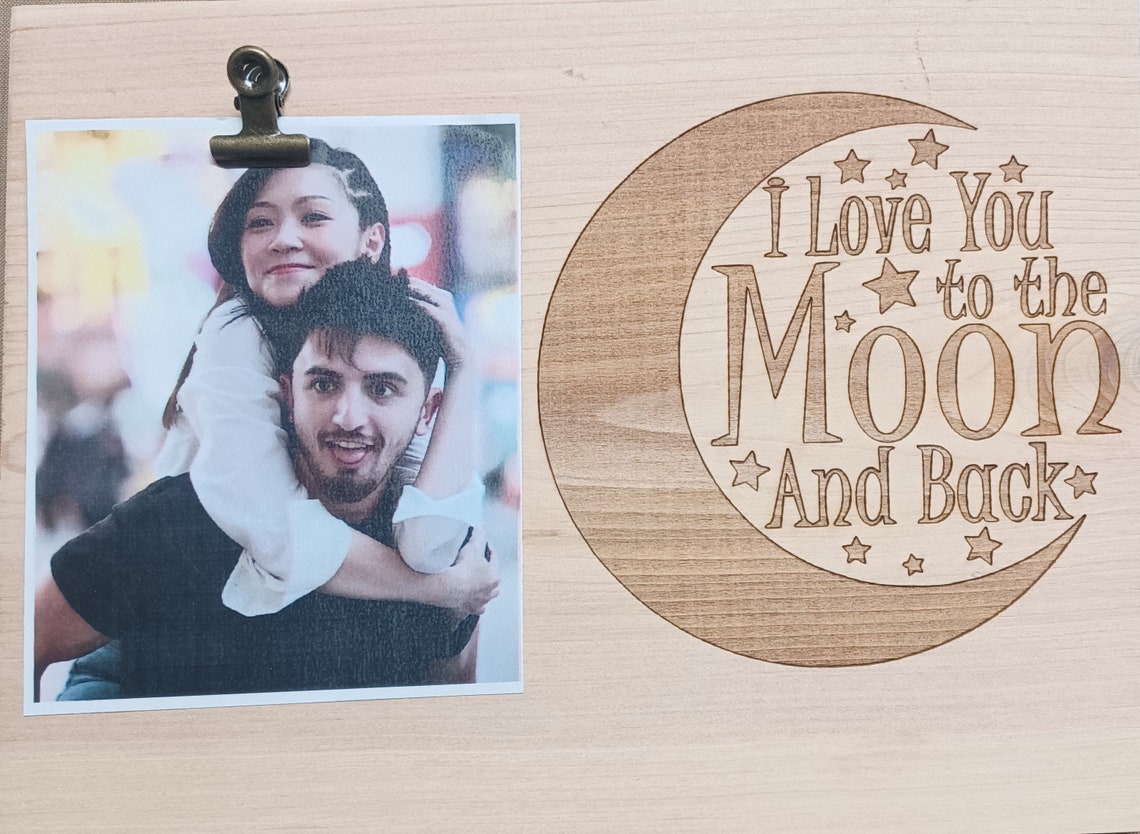 Love You to the Moon Picture Frame - Etsy
