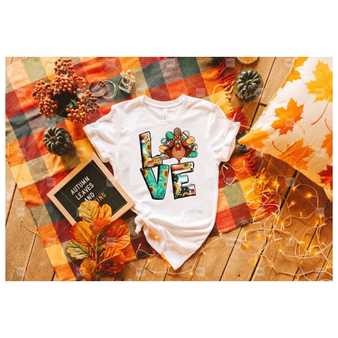 Love Turkey Fall Sublimation Design, PNG File, Digital Download ...