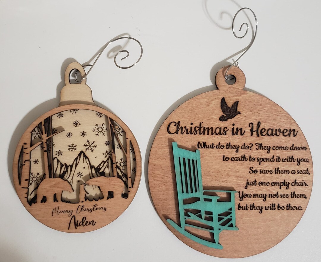 Stacked Christmas Ornaments Set Laser File (lightburn, SVG, DXF) - Etsy