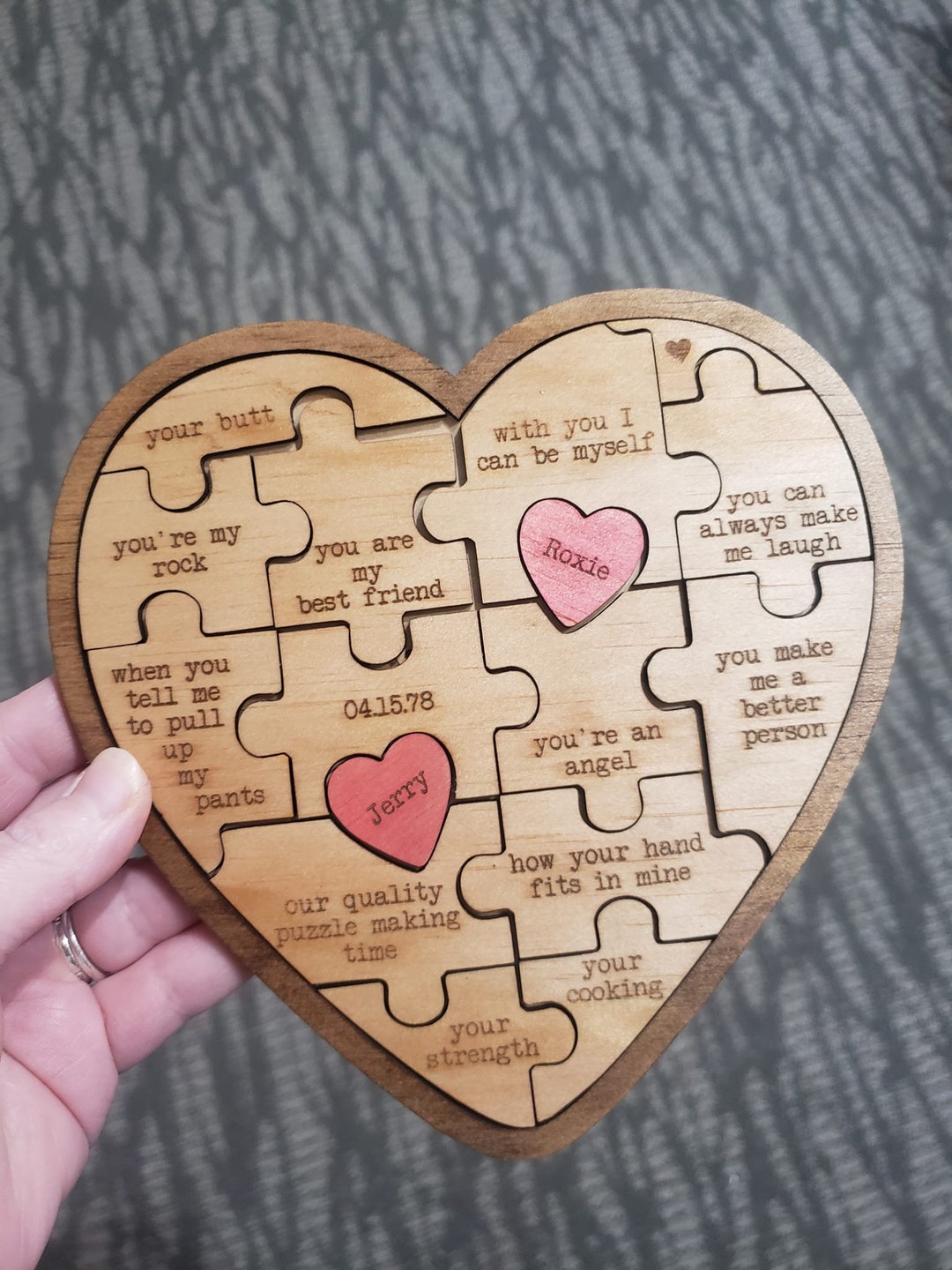 Customizable Heart Puzzle Software(lightburn,svg,dxf) - Etsy