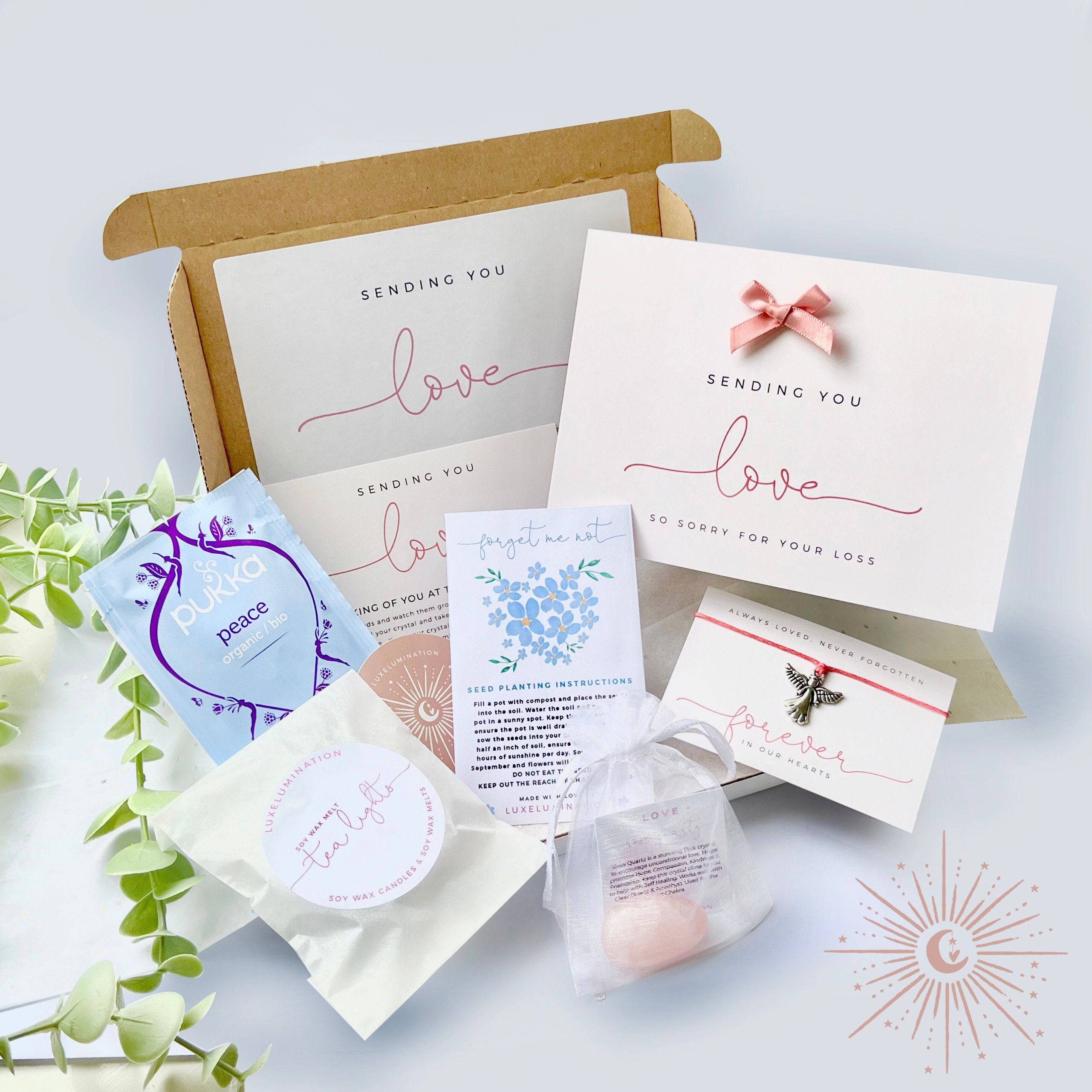 Sympathy Condolences Bereavement Box, Personalised Gift, Hug in the ...