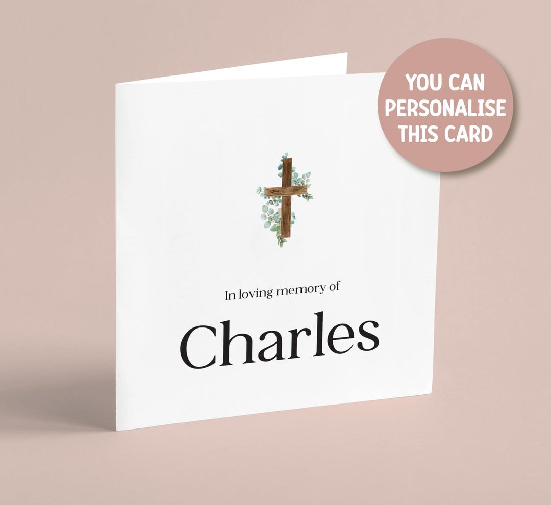 Personalised in Loving Memory Card, Remembering a Loved One, Loss of ...