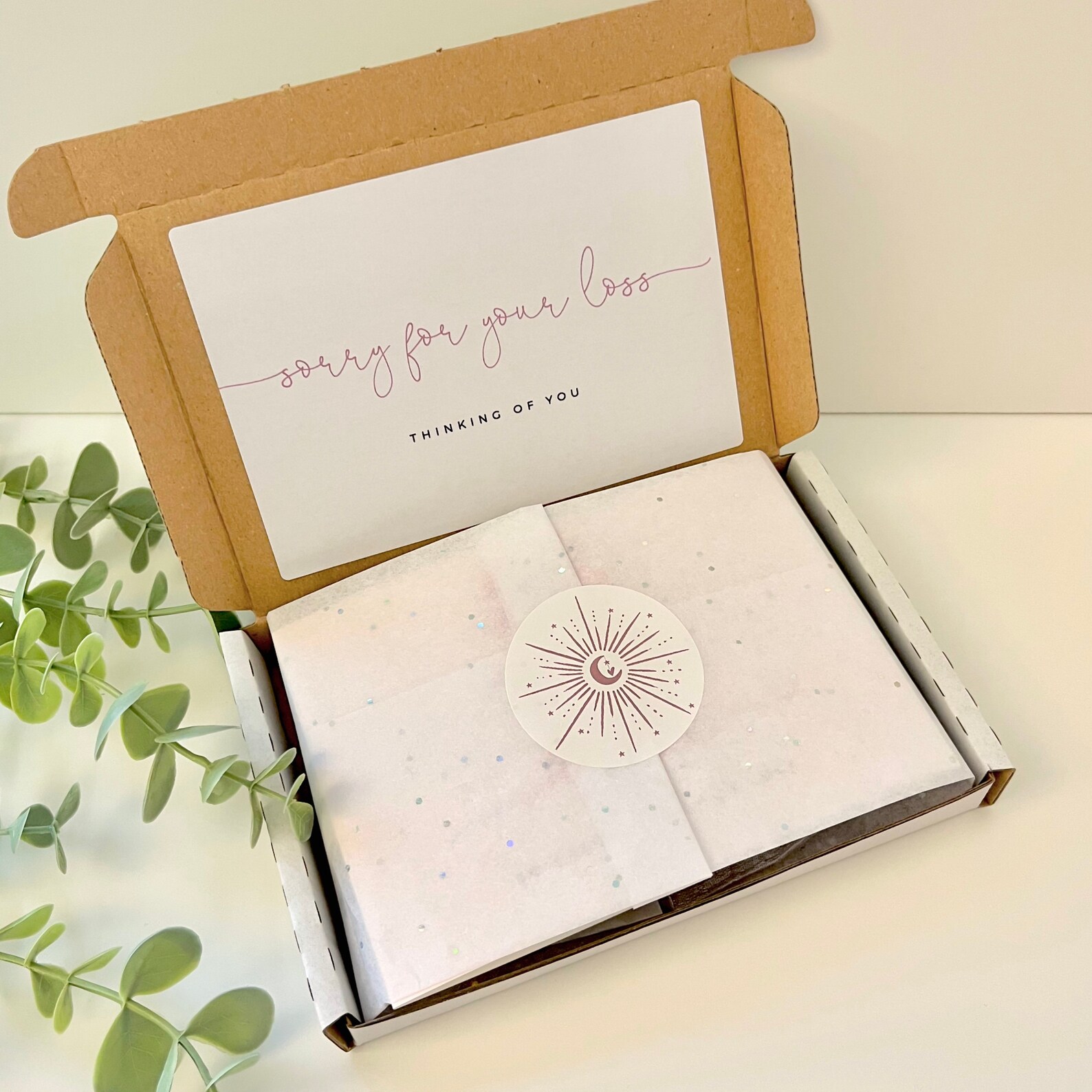Sympathy Condolences Bereavement Box, Personalised Gift, Hug in the ...