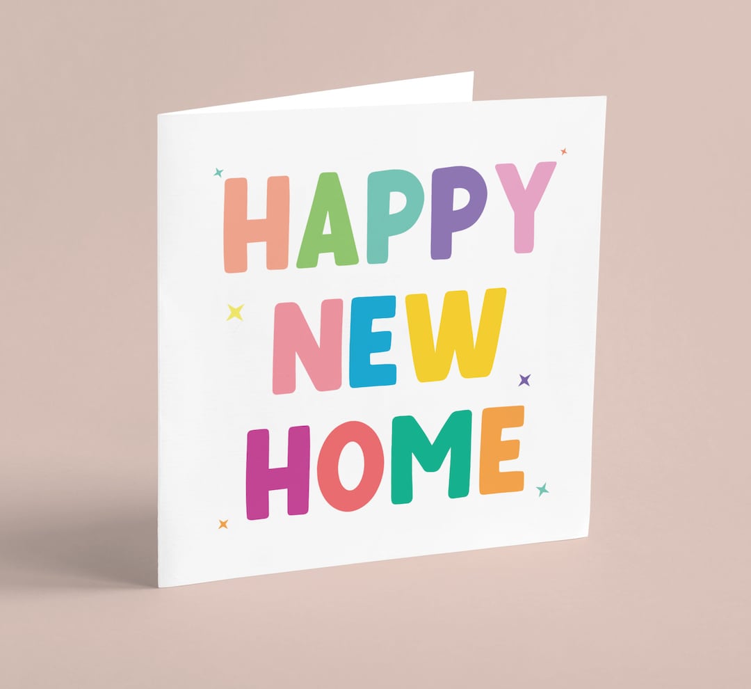 Happy New Home, New Home Card, Housewarming Personalised Greeting ...