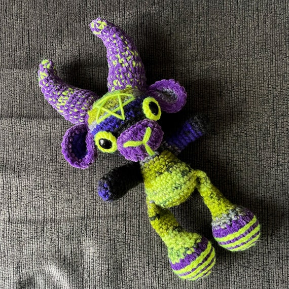 Haunted Goat Plush Slime Green and Purple Black Phillip - Etsy