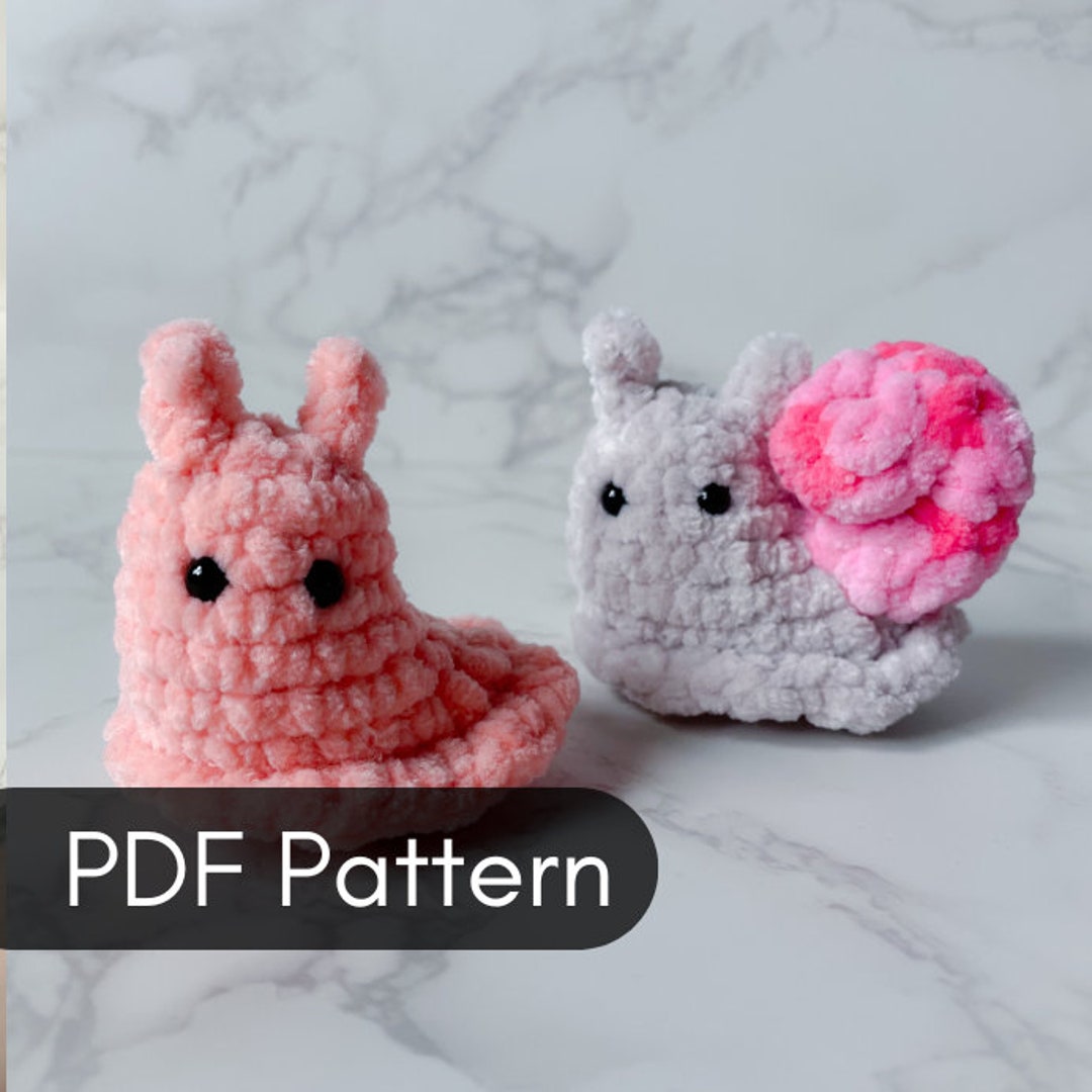 PDF Download, Slow Bros, Snail & Slug Crochet Pattern, Amigurumi, Mini ...