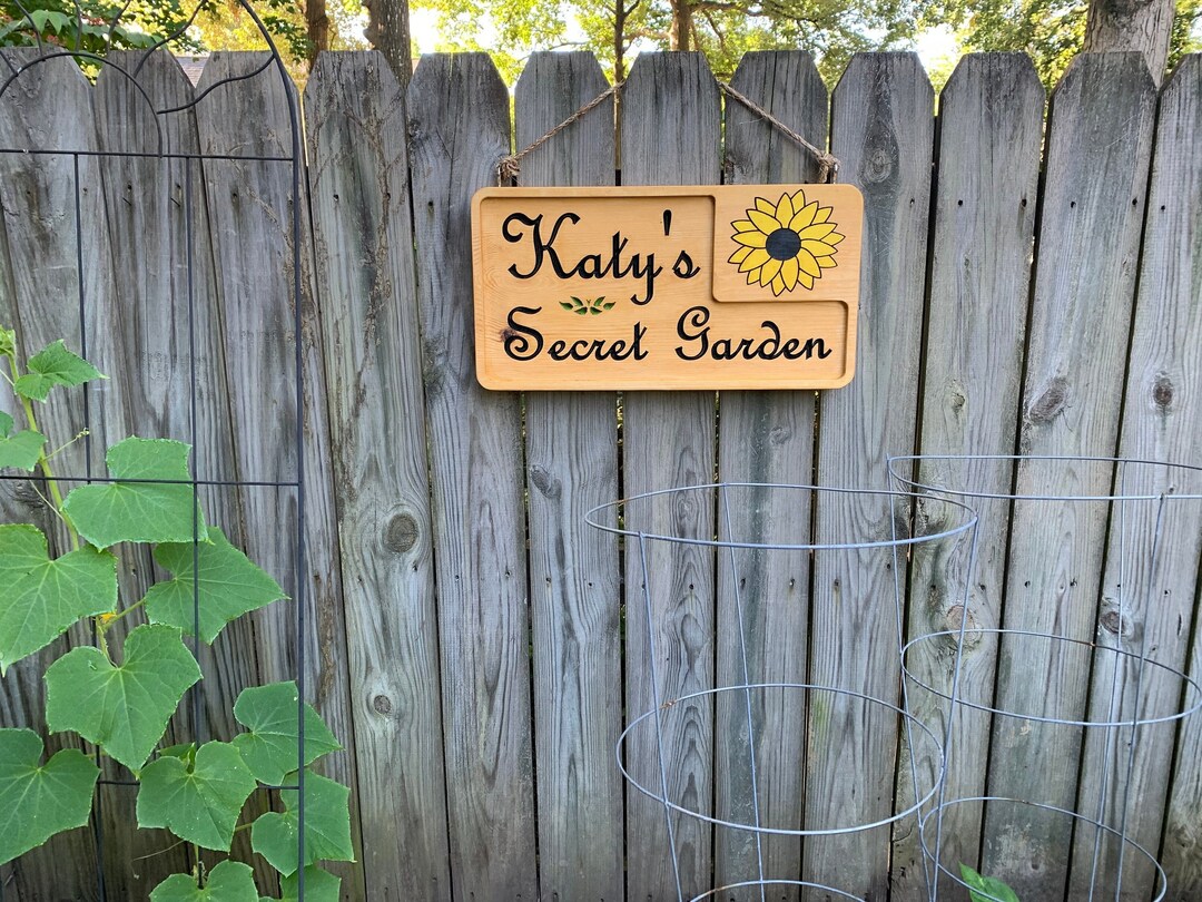 Personalized 3D SECRET GARDEN Wood Sign customized With Your Name ...