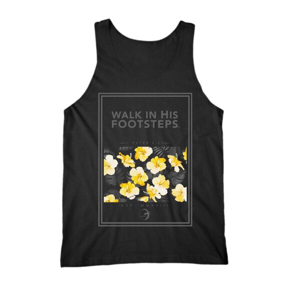 Walk in His Footsteps. Tropic Frame Tank. Premium Unisex | Etsy