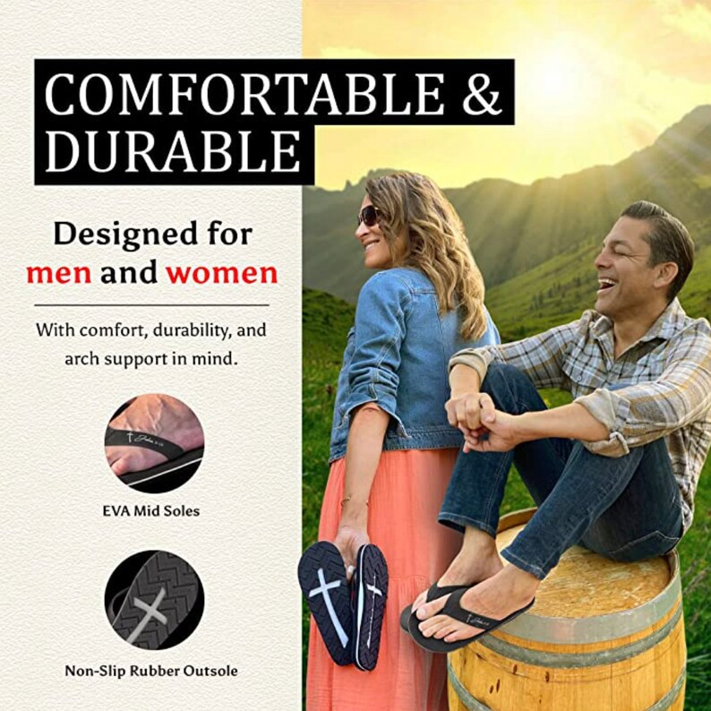 Unique Mens Sandals, Mens Flip Flops, Christian Clothing, John 316 ...