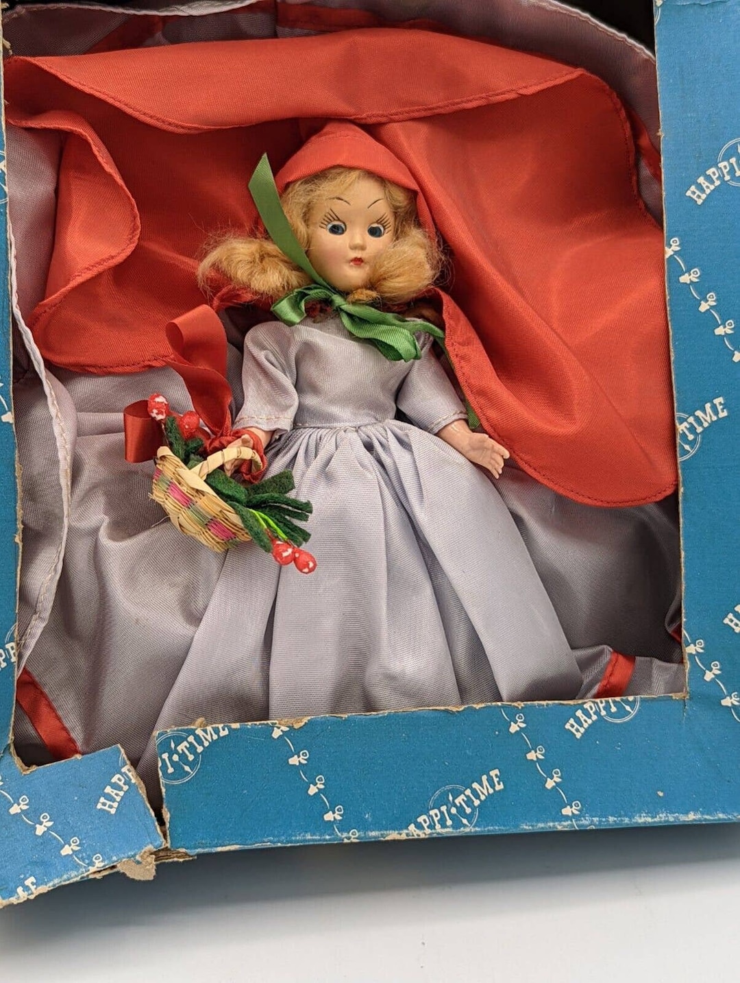 Little Red Riding Hood Antique Doll Porcelain Hand Painted IOB - Etsy