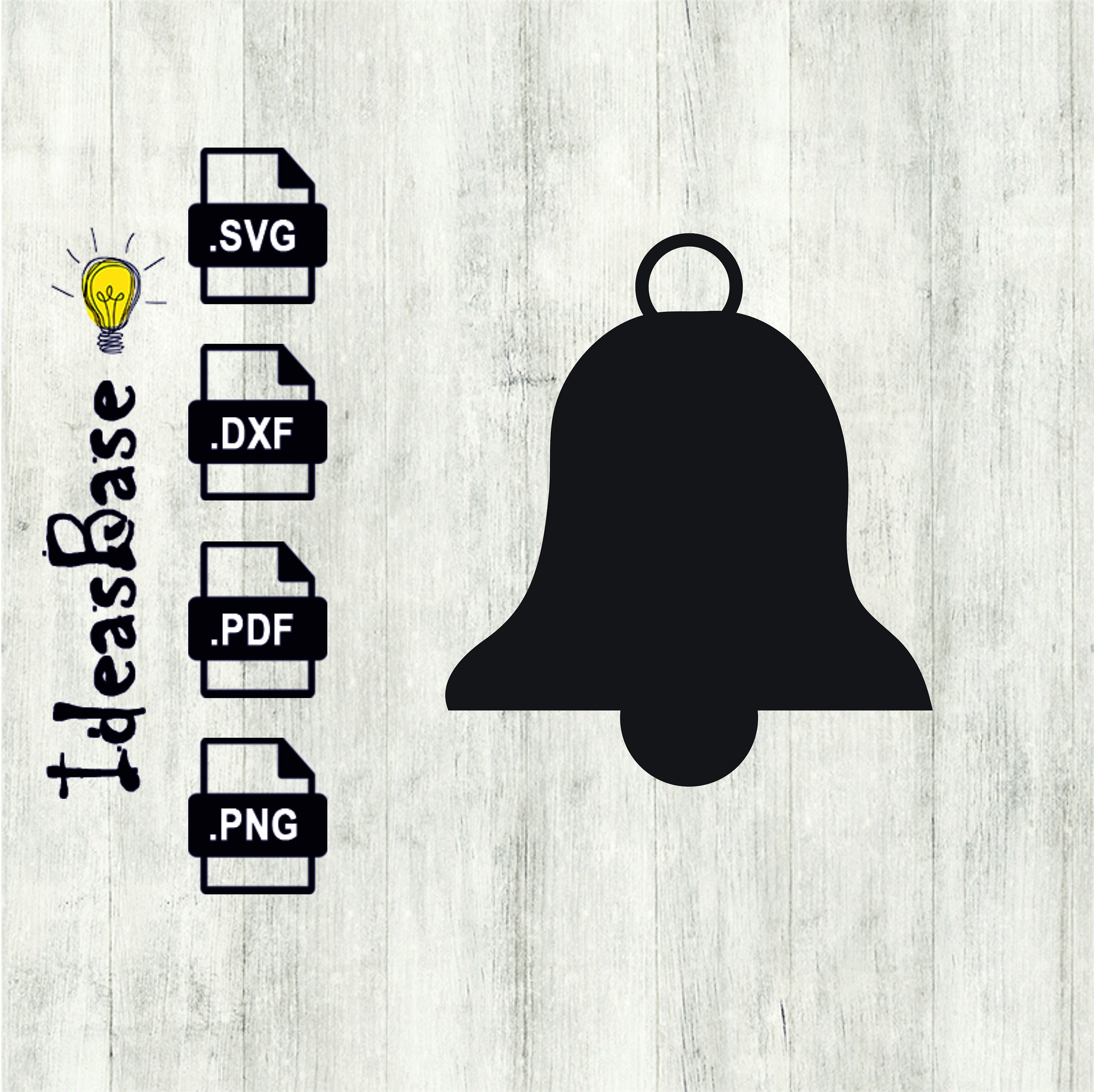 Bell svg file SVG Vector JPG PNG Clip art Cricut cutting | Etsy