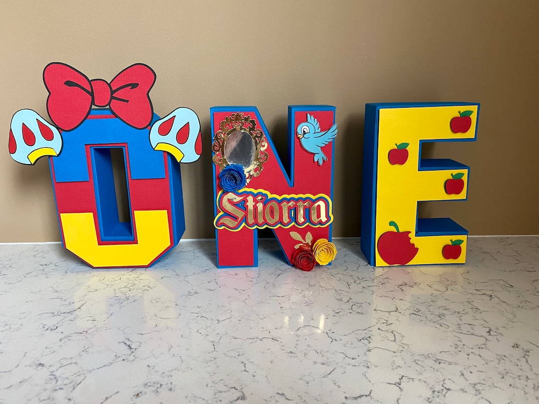 Snow White Party Decorations, Snow White 3d Letters, Snow White ...