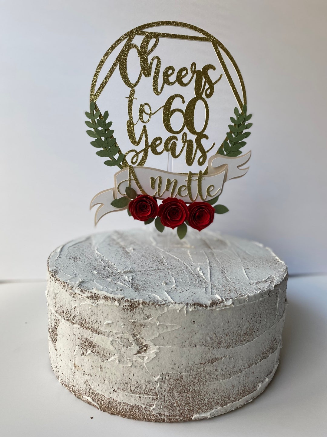 60th Birthday Cake Topper. - Etsy