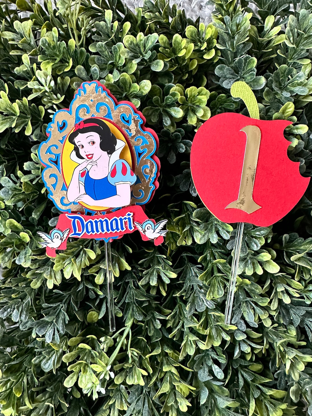 Snow White Cupcake Toppers Set of 12. - Etsy
