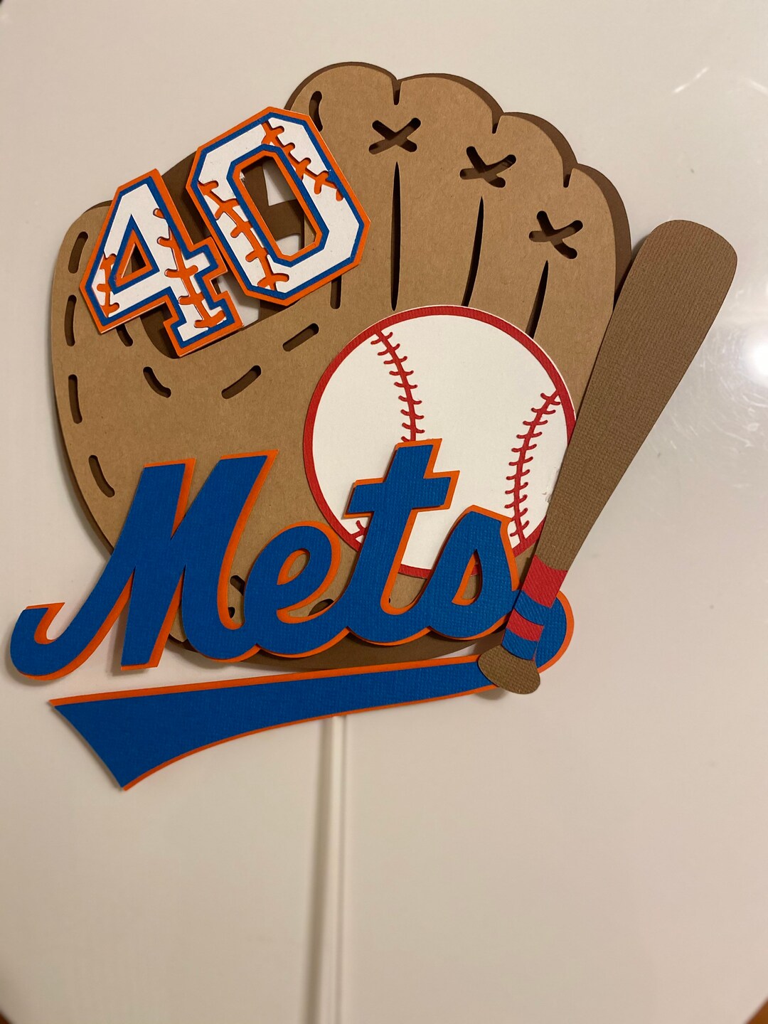 Baseball Cake Topper Mets - Etsy