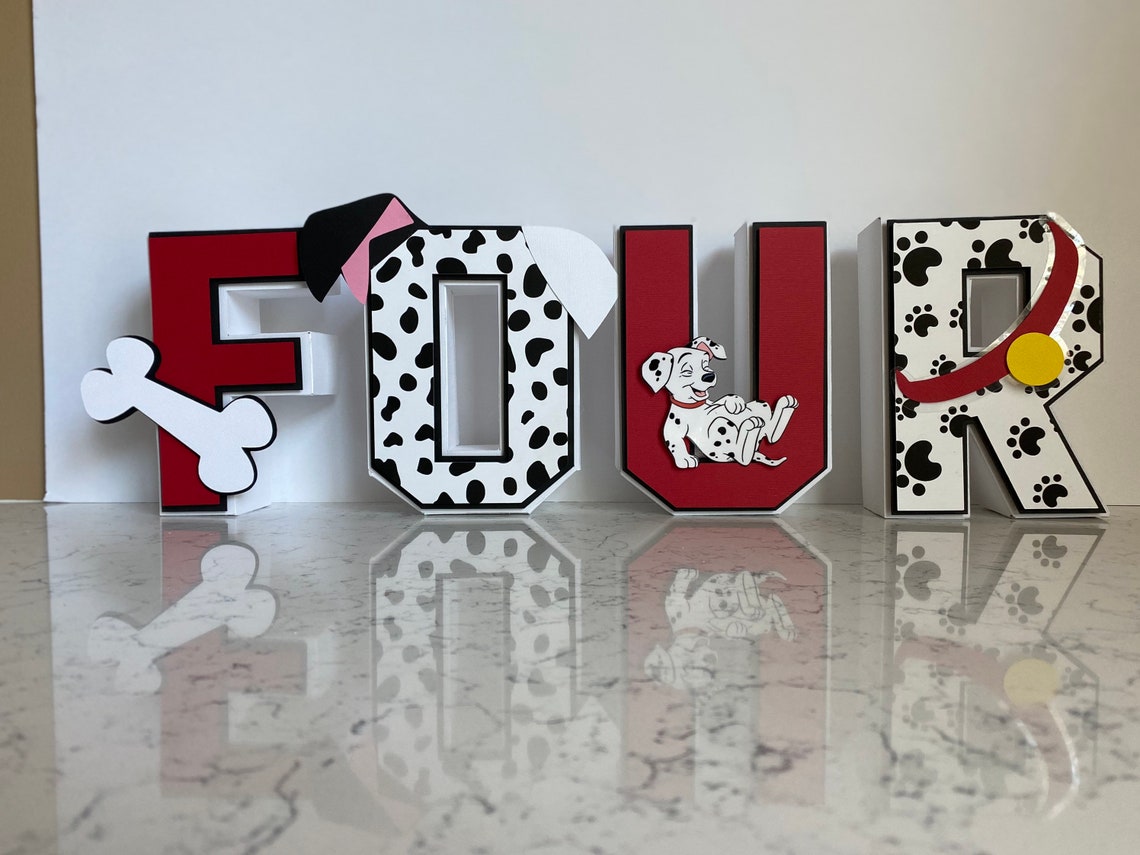 Dalmatians Themed Party Decorations Dalmatians 3D Letters - Etsy