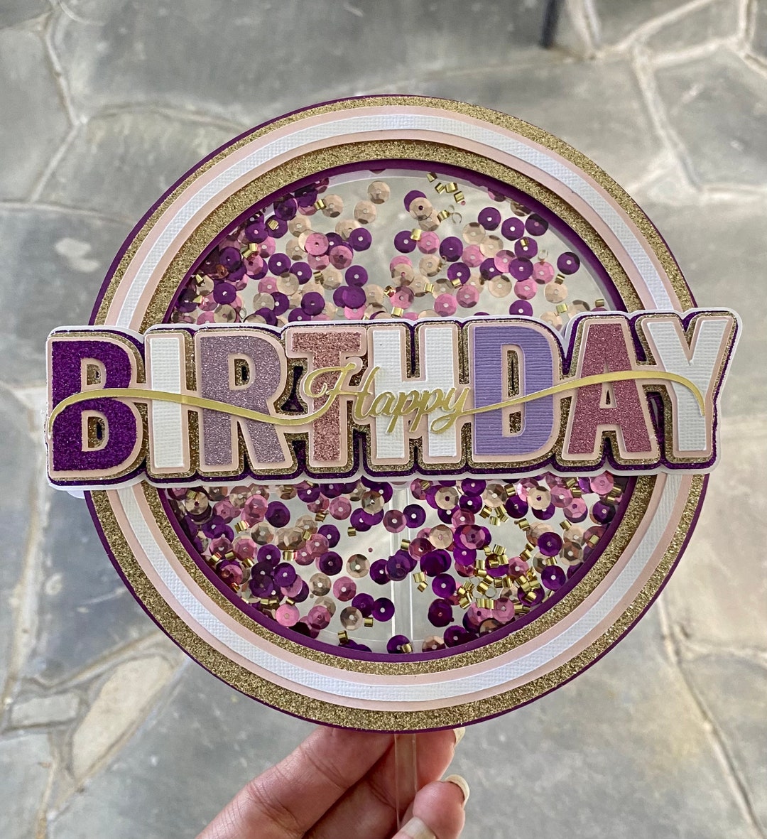 Happy Birthday Cake Topper - Etsy
